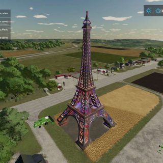 Eiffel Tower v2.0 FS22 Mod | Farming Simulator 22 Mod