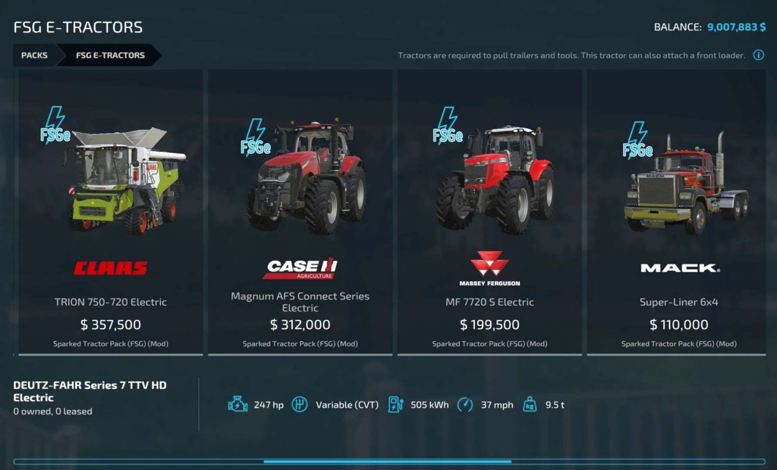 Electric Tractor Pack v1.0 FS22 Mod | Farming Simulator 22 Mod