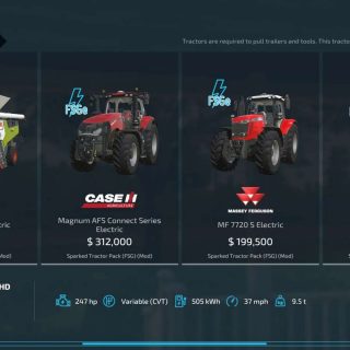 Electric Tractor Pack v1.0 FS22 Mod | Farming Simulator 22 Mod