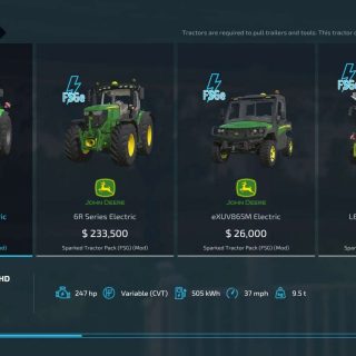 Electric Tractor Pack v1.0 FS22 Mod | Farming Simulator 22 Mod