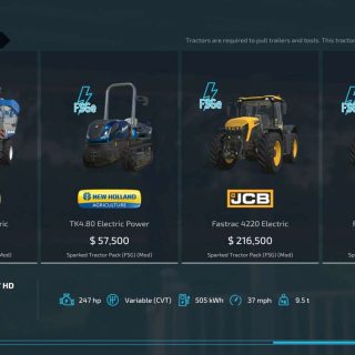 Electric Tractor Pack v1.0 FS22 Mod | Farming Simulator 22 Mod