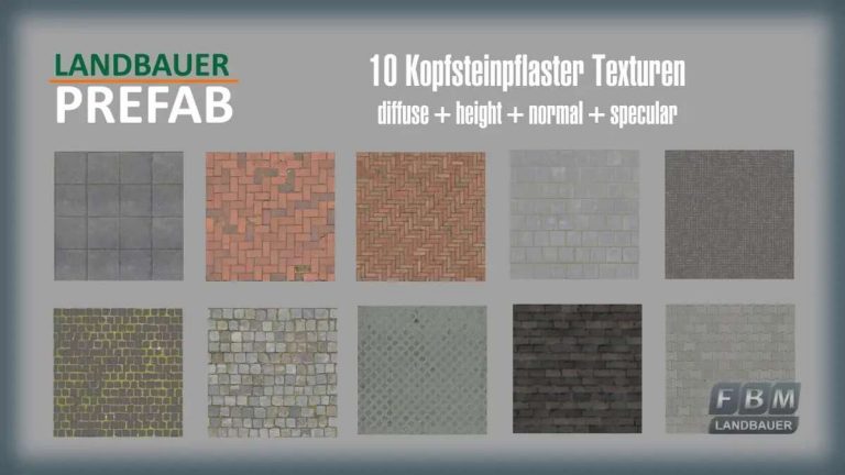 Landbauer Paving Stones Prefab v1.0 FS22 Mod | Farming Simulator 22 Mod