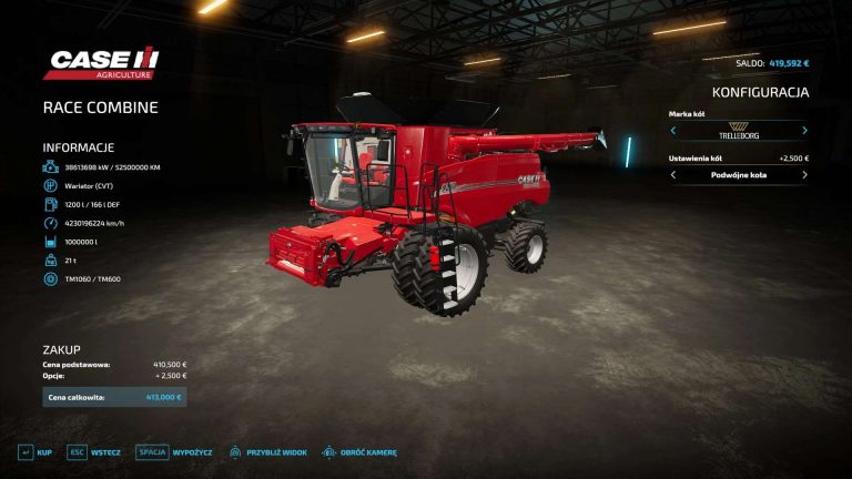 Race COMBINE v1.1 FS22 Mod | Farming Simulator 22 Mod