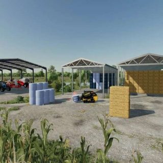 Steel Object Storage Sheds v1.0 FS22 Mod | Farming Simulator 22 Mod