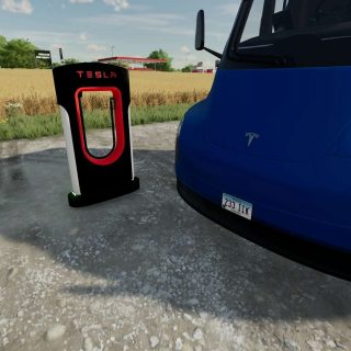 Tesla Electric Charging Station v1.0 FS22 Mod | Farming Simulator 22 Mod