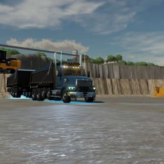 WesternStar49x dump truck with pup v1.0 FS22 Mod | Farming Simulator 22 Mod