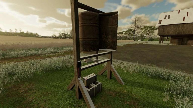 Wind Generators Made With Barrels v1.0 FS22 Mod | Farming Simulator 22 Mod