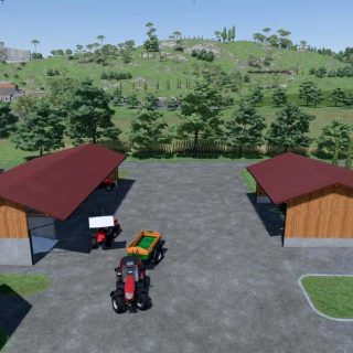 Wood Shelter Set v1.0 FS22 Mod | Farming Simulator 22 Mod