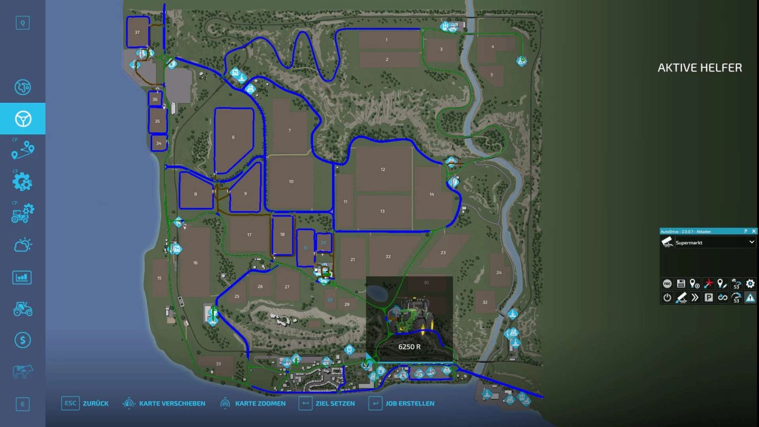 Autodrive course Felsbrunn22 v0.0.0.3 FS22 Mod | Farming Simulator 22 Mod