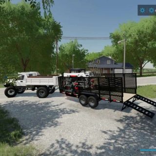 Big Tex 10pi Landscape Trailer v1.0 FS22 Mod | Farming Simulator 22 Mod