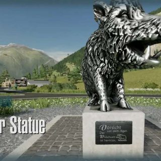 Boar Statue v1.0 FS22 Mod | Farming Simulator 22 Mod