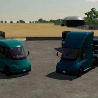EDM FS22 TESLA SEMI TRUCK V1.1 FS22 Mod | Farming Simulator 22 Mod