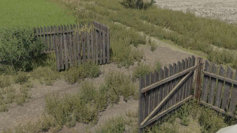 Old Fence And Gate v1.0 FS22 Mod | Farming Simulator 22 Mod