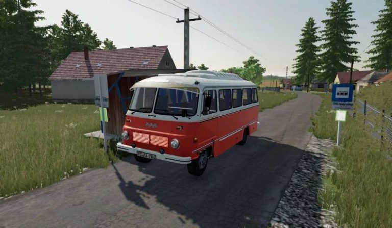 Robur LO3000 Worker Transport Bus v1.0 FS22 Mod | Farming Simulator 22 Mod