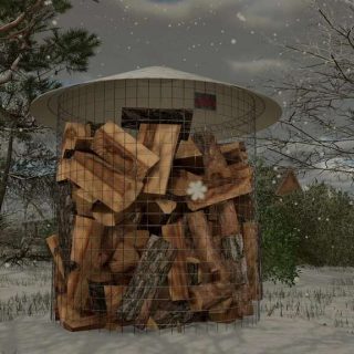 Round Firewood Storage v1.0 FS22 Mod | Farming Simulator 22 Mod