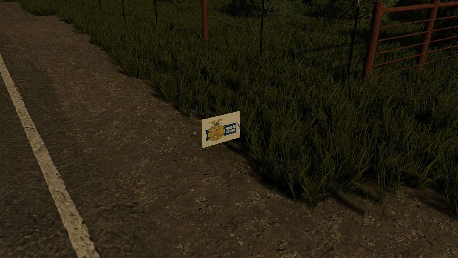 Support FFA Sign V v1.0 FS22 Mod | Farming Simulator 22 Mod