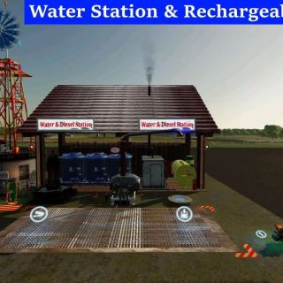 Water Station and Electric Charge BETA FS22 Mod | Farming Simulator 22 Mod