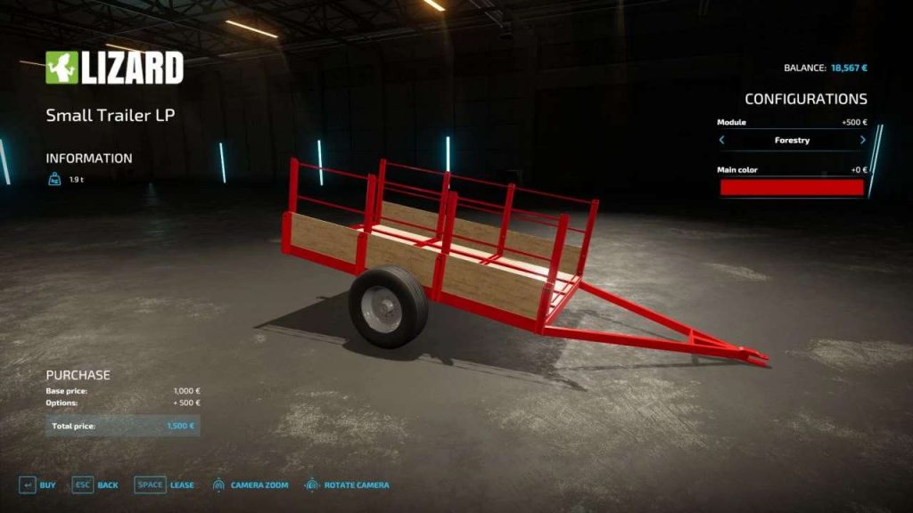 Wood Trailer v1.0 FS22 Mod | Farming Simulator 22 Mod