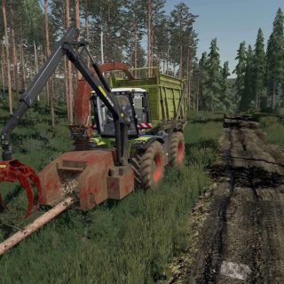 Claas Xerion Wood Crusher v1.0 FS22 Mod | Farming Simulator 22 Mod