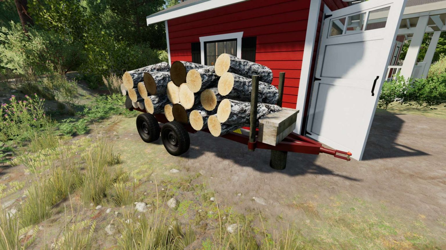 Od homemade style log trailer V1.0 FS22 Mod | Farming Simulator 22 Mod