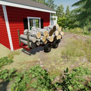 Od homemade style log trailer V1.0 FS22 Mod | Farming Simulator 22 Mod