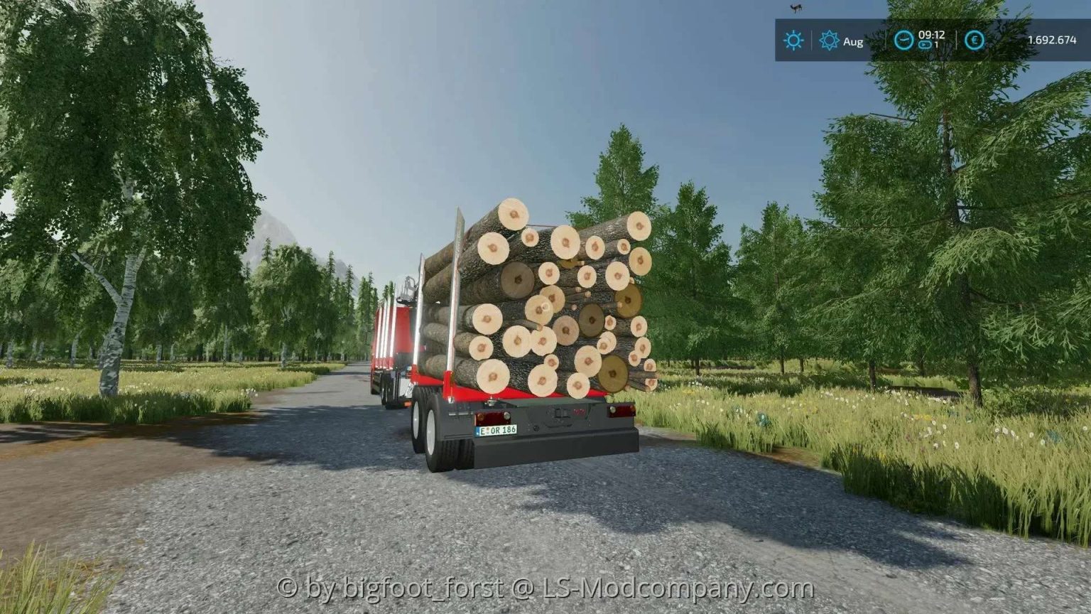 Wood Trailer v1.0 FS22 Mod | Farming Simulator 22 Mod