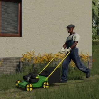 Hand Lawn Mower v1.0 FS22 Mod | Farming Simulator 22 Mod