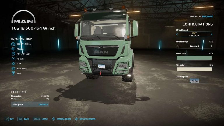 MAN Trucks with Winch V1.0 FS22 Mod | Farming Simulator 22 Mod