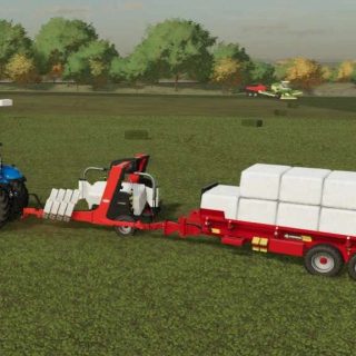 Mower And Wrapper With Hitch v1.0 FS22 Mod | Farming Simulator 22 Mod