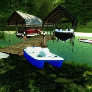 Pedal Boat v1.0 FS22 Mod | Farming Simulator 22 Mod