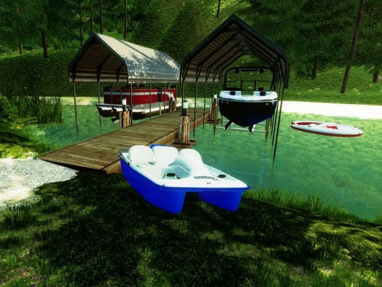 Pedal Boat v1.0 FS22 Mod | Farming Simulator 22 Mod