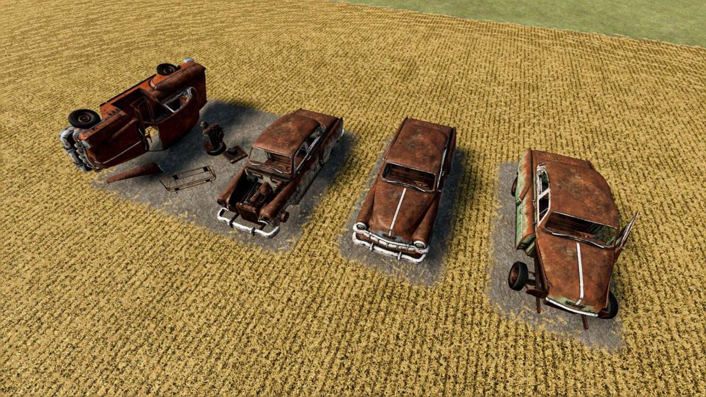 Rusty Cars Collection For Decoration V1.0 FS22 Mod | Farming Simulator ...