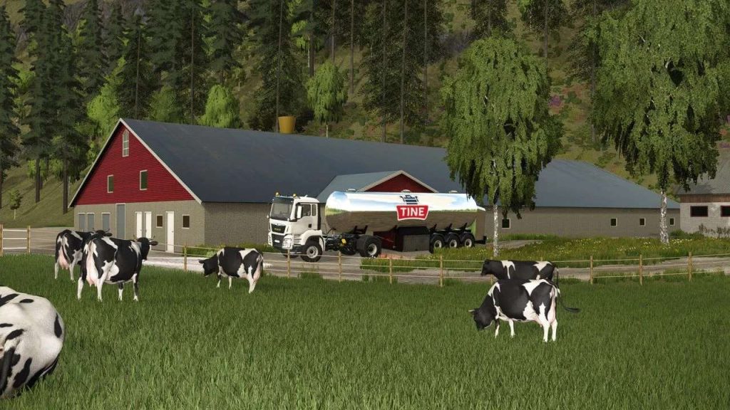 TINE Milk Tanker v1.0 FS22 Mod | Farming Simulator 22 Mod