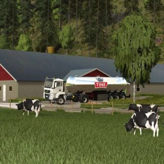 TINE Milk Tanker v1.0 FS22 Mod | Farming Simulator 22 Mod