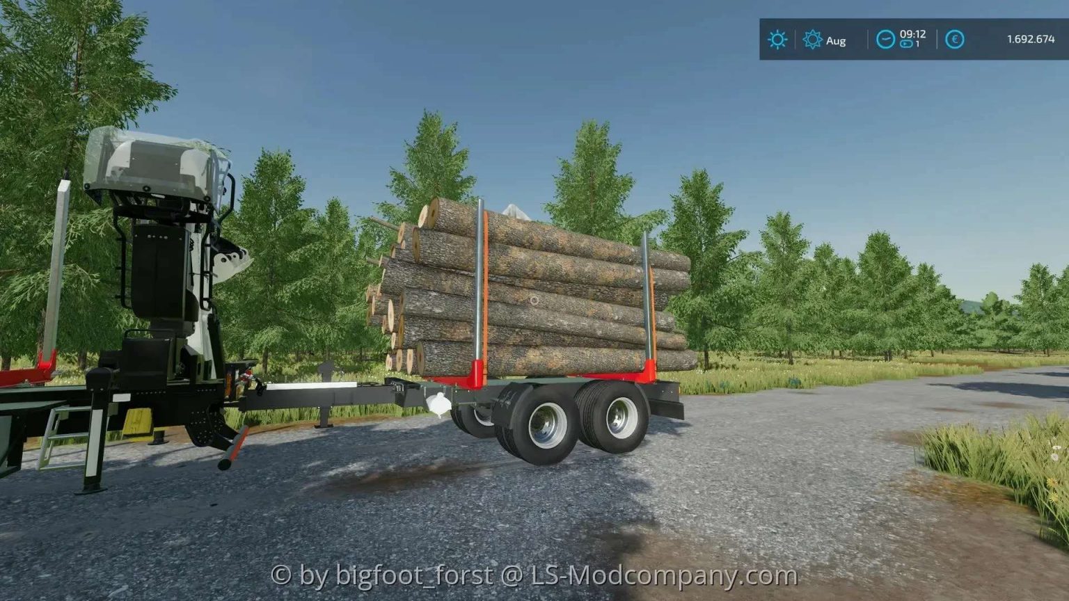 Wood Trailer v1.0.2 FS22 Mod | Farming Simulator 22 Mod
