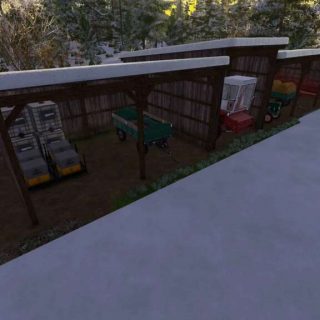 Wooden Shelters v1.0 FS22 Mod | Farming Simulator 22 Mod