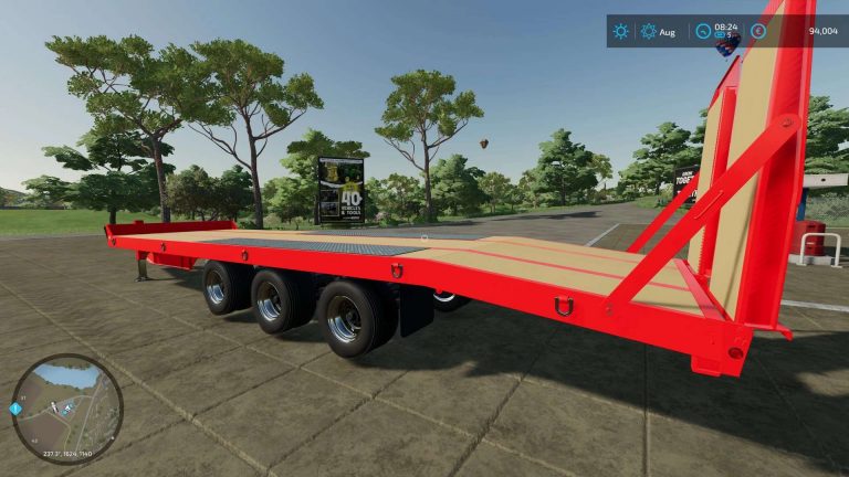 AJ Deere T680 Talbert Trailer v1.0 FS22 Mod | Farming Simulator 22 Mod