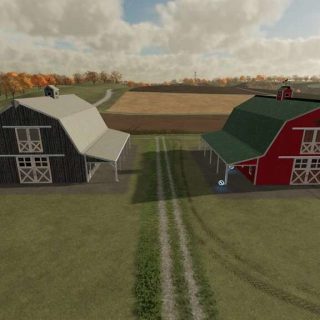 American Barn With Bale Storage v1.0 FS22 Mod | Farming Simulator 22 Mod