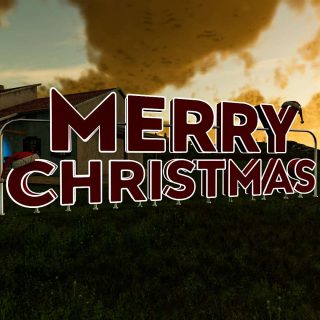 Christmas Yard Sign For Decoration V1.0 FS22 Mod | Farming Simulator 22 Mod