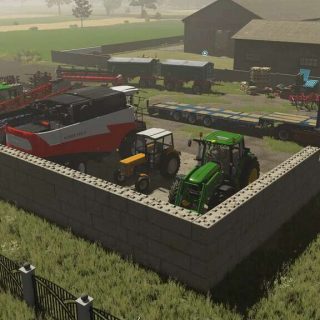 Concrete Block Wall v1.0 FS22 Mod | Farming Simulator 22 Mod