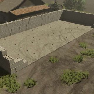 Concrete Block Wall v1.0 FS22 Mod | Farming Simulator 22 Mod