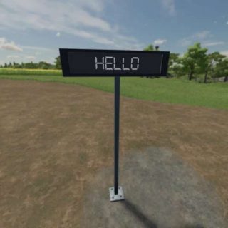 Customizable Digital Signs v1.0 FS22 Mod | Farming Simulator 22 Mod