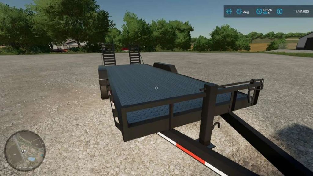 Load Trail Skid Steer Trailer v1.0 FS22 Mod | Farming Simulator 22 Mod