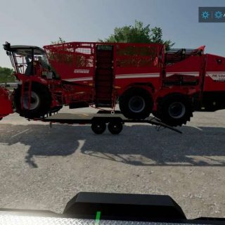 Load Trail Skid Steer Trailer v1.0 FS22 Mod | Farming Simulator 22 Mod