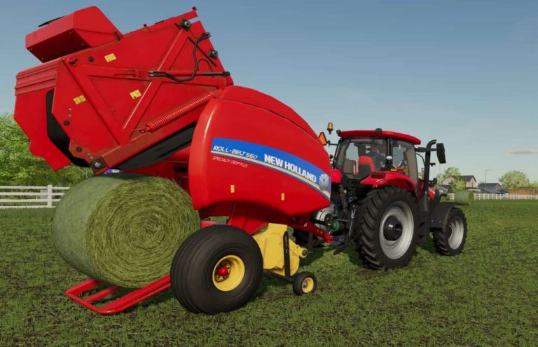 New Holland and Case IH Roll-Belt Round Baler v1.0 FS22 Mod | Farming ...