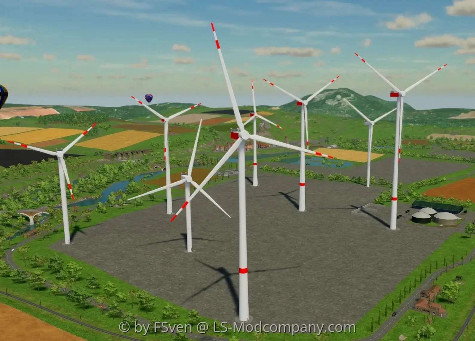 Nordex Delta Windturbines v1.1 FS22 Mod | Farming Simulator 22 Mod