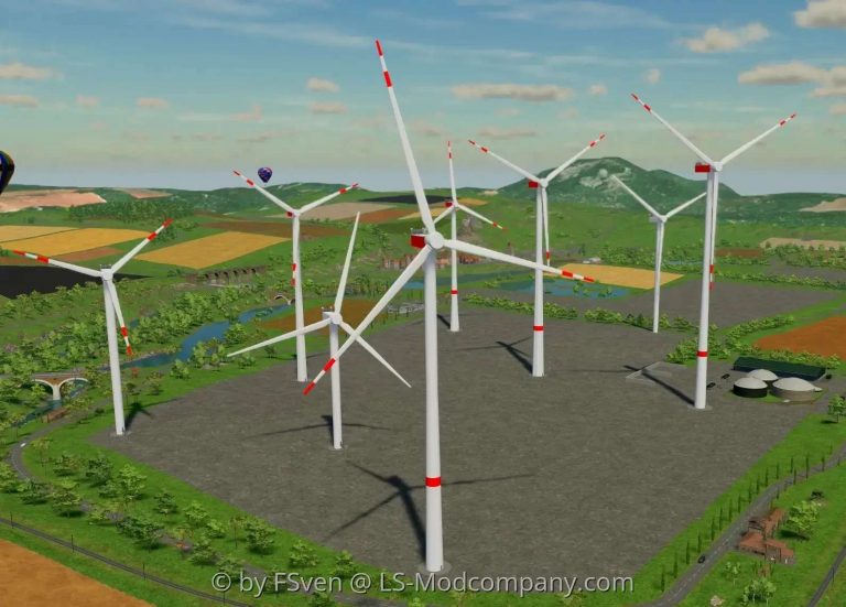 Nordex Delta Windturbines v1.1 FS22 Mod | Farming Simulator 22 Mod
