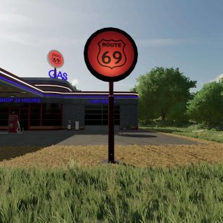Rt 69 Gas Station v1.0 FS22 Mod | Farming Simulator 22 Mod