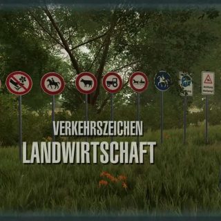 Traffic sign agriculture v1.0 FS22 Mod | Farming Simulator 22 Mod