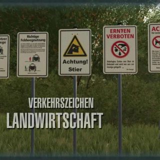Traffic sign agriculture v1.0 FS22 Mod | Farming Simulator 22 Mod